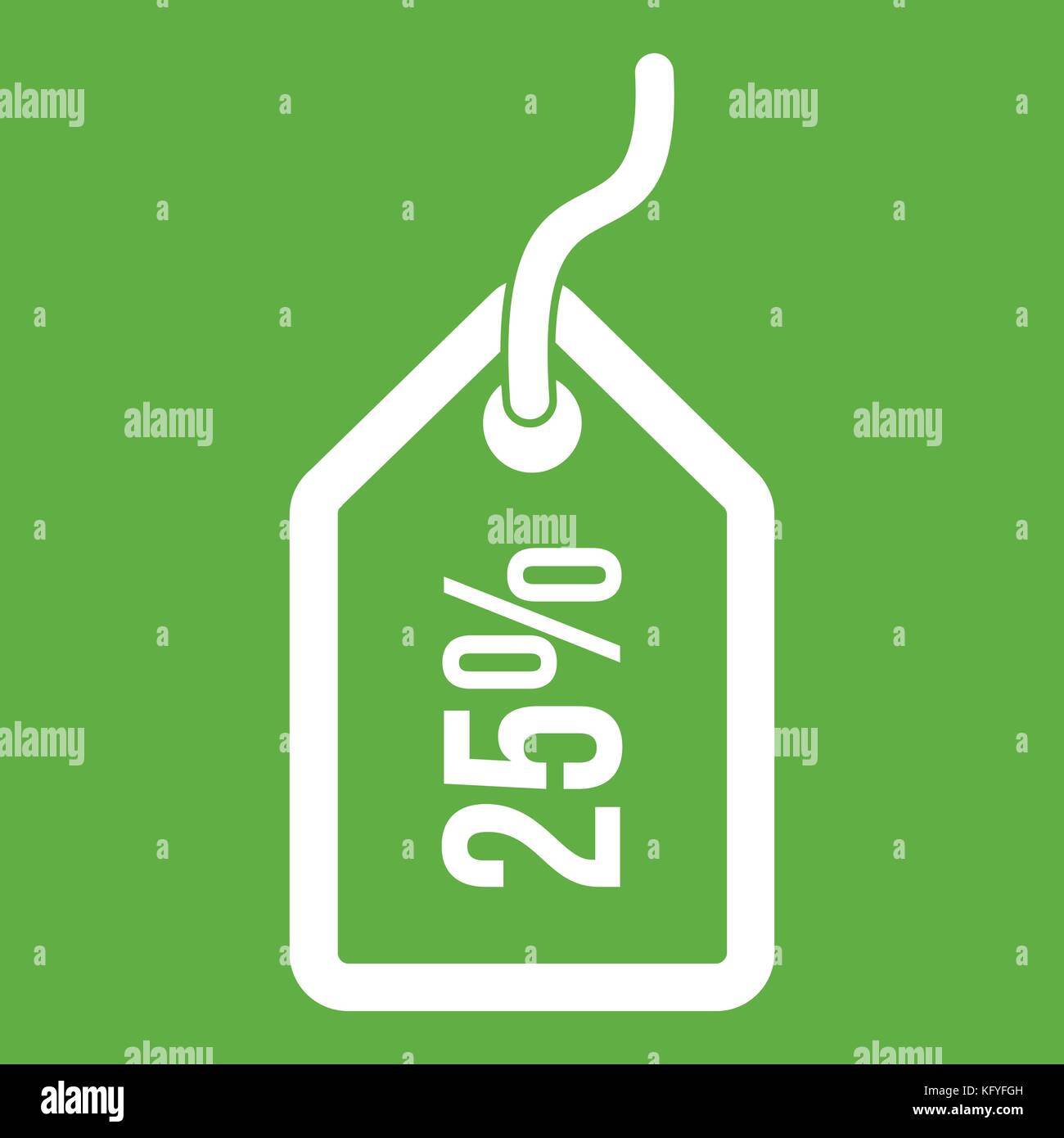 Tag with 25 discount icon green Stock Vector Image & Art - Alamy