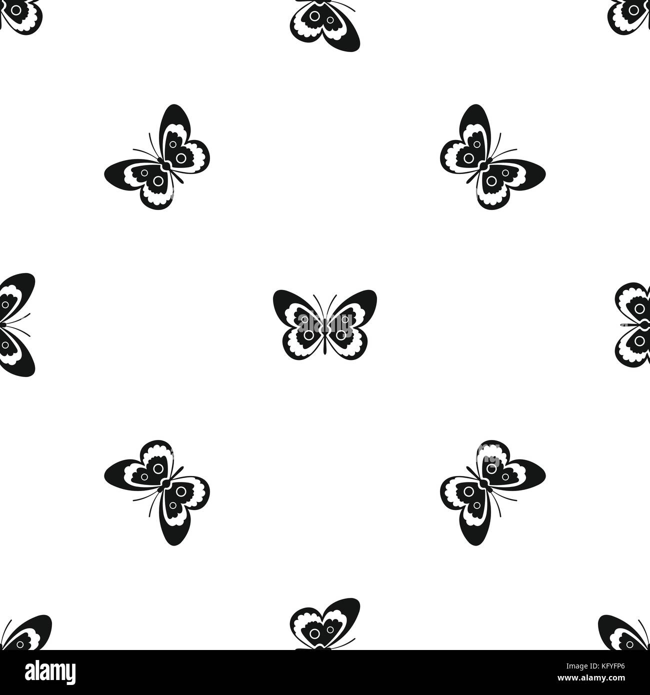 Butterfly pattern seamless black Stock Vector Image & Art - Alamy