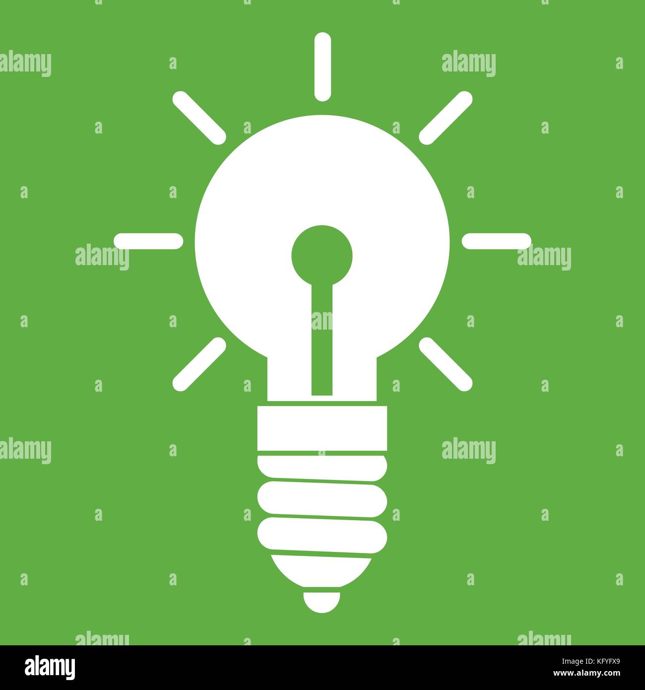 Light bulb idea icon green Stock Vector Image & Art - Alamy