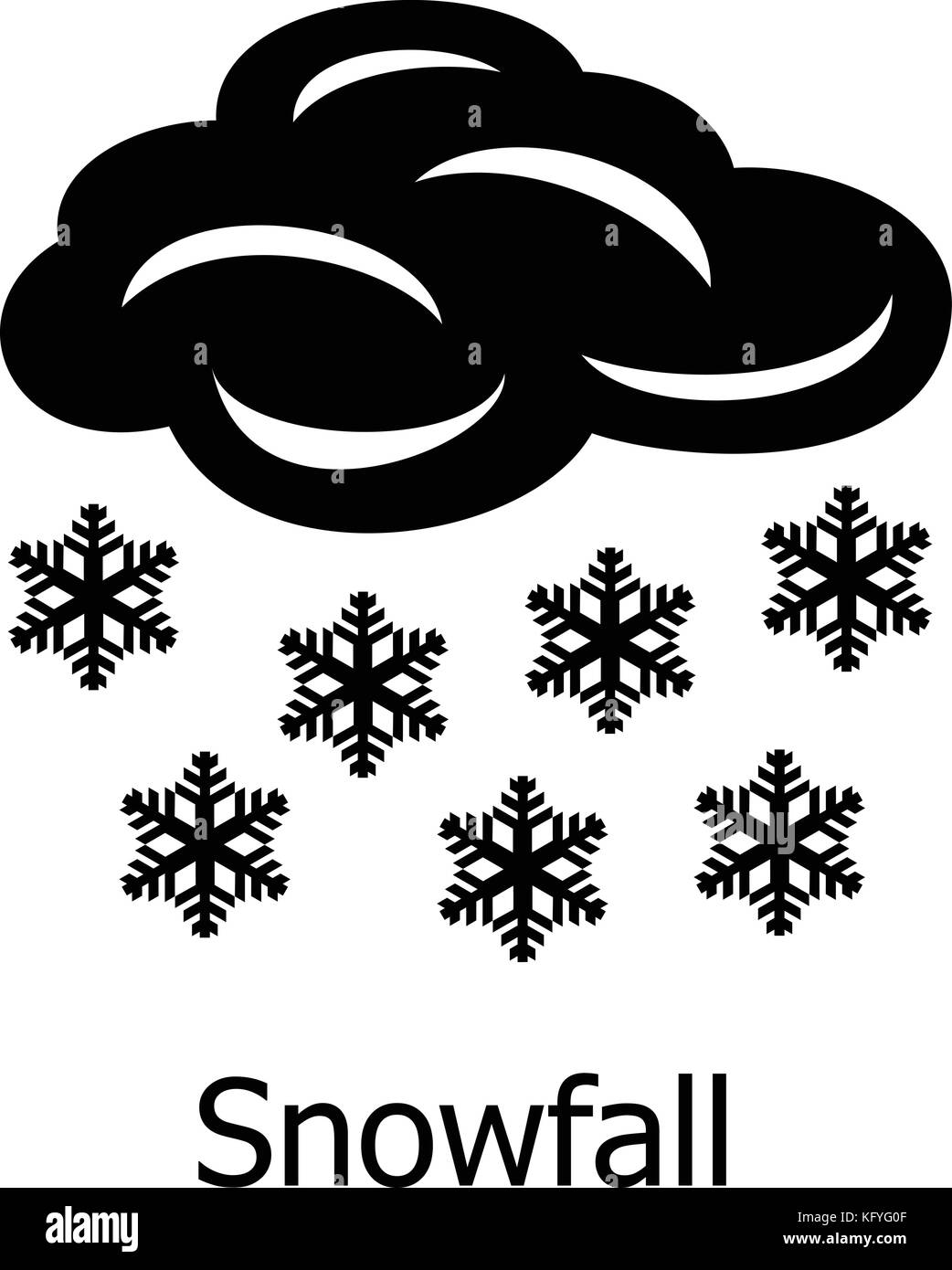 Snowfall icon, simple style Stock Vector Image & Art - Alamy