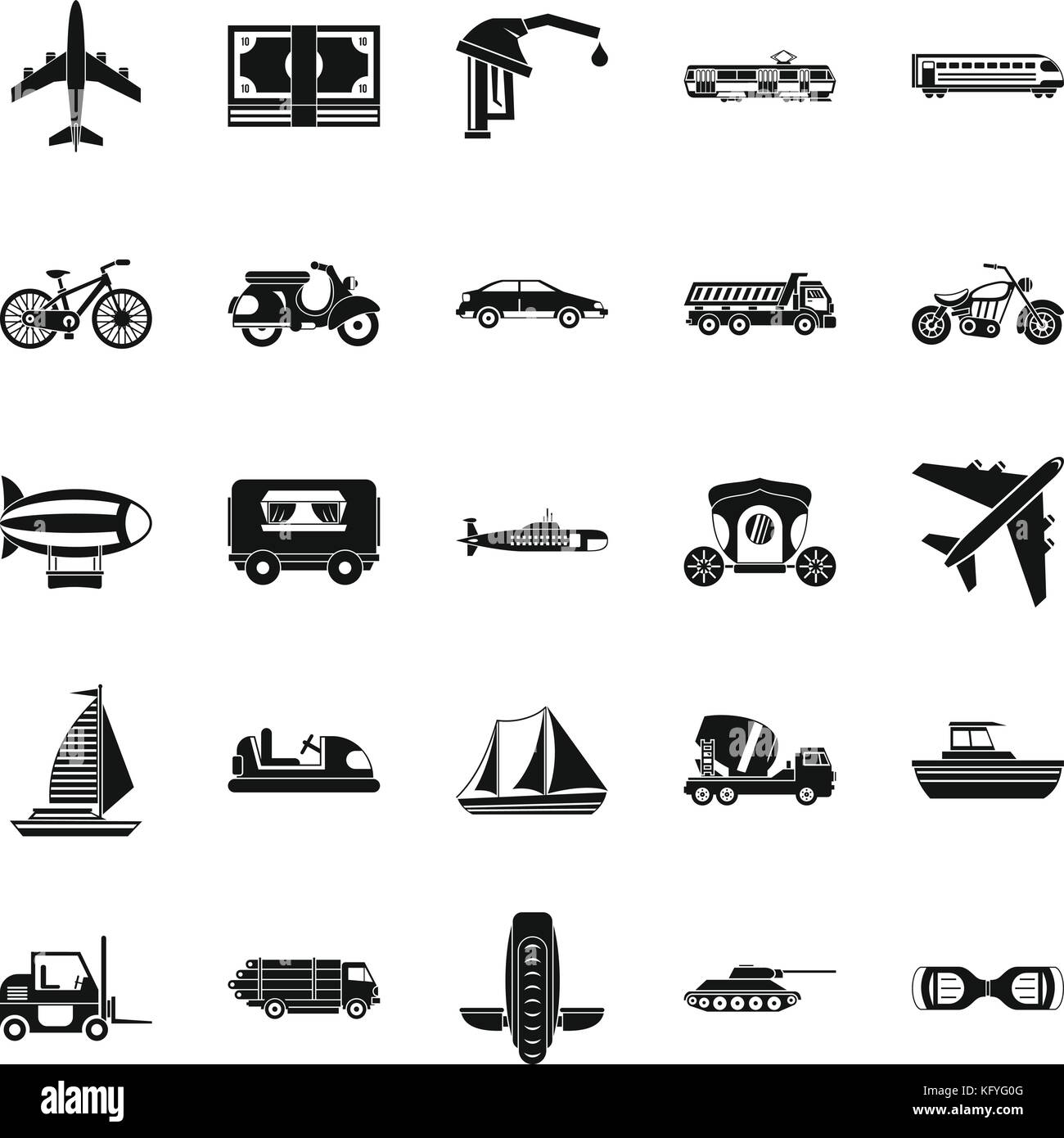 Ride icons set, simple style Stock Vector Image & Art - Alamy