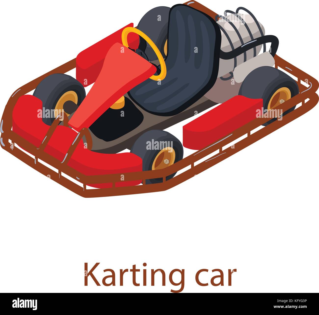 Karting car icon, isometric 3d style Stock Vector Image & Art - Alamy