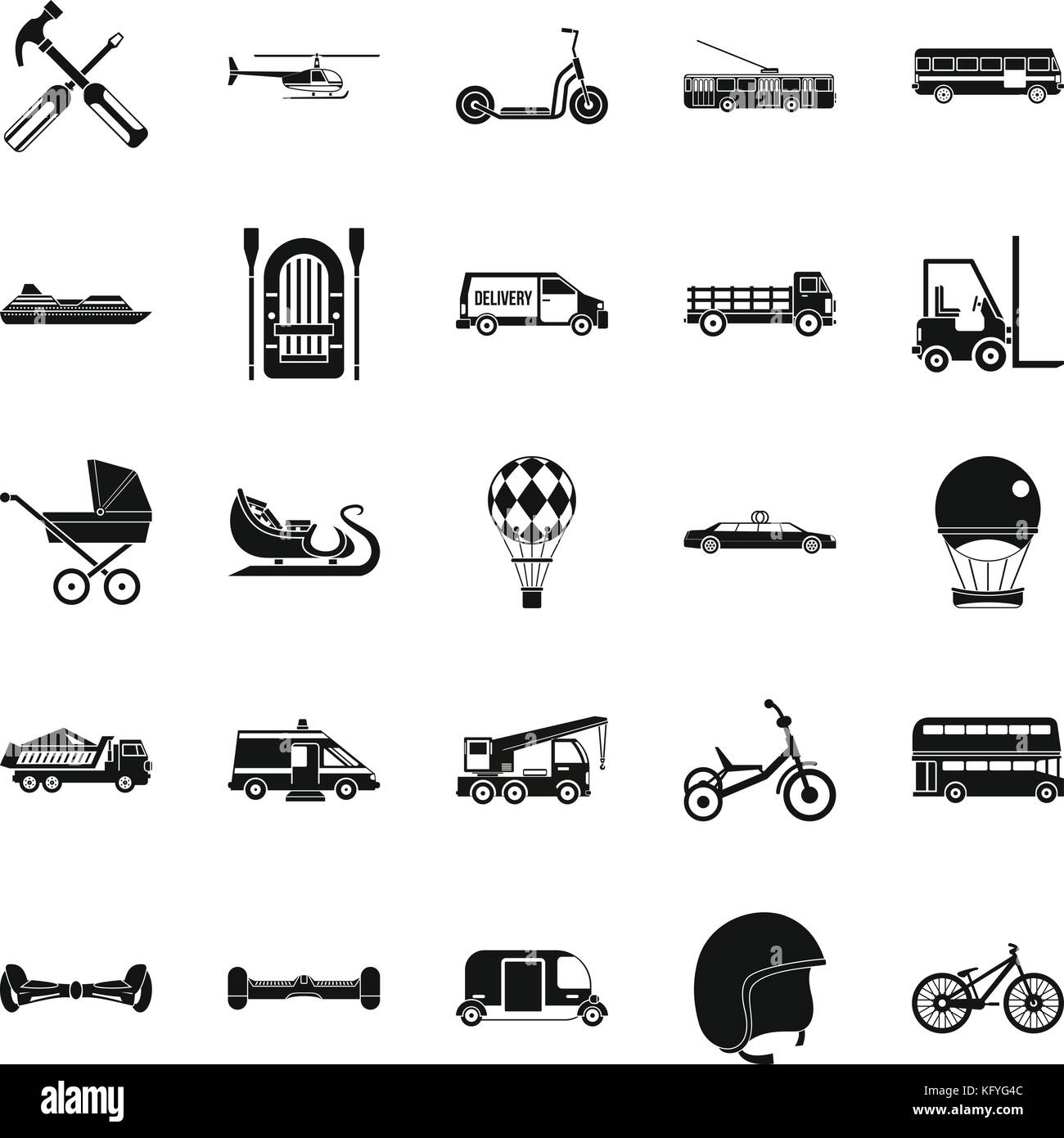 Drive icons set, simple style Stock Vector Image & Art - Alamy