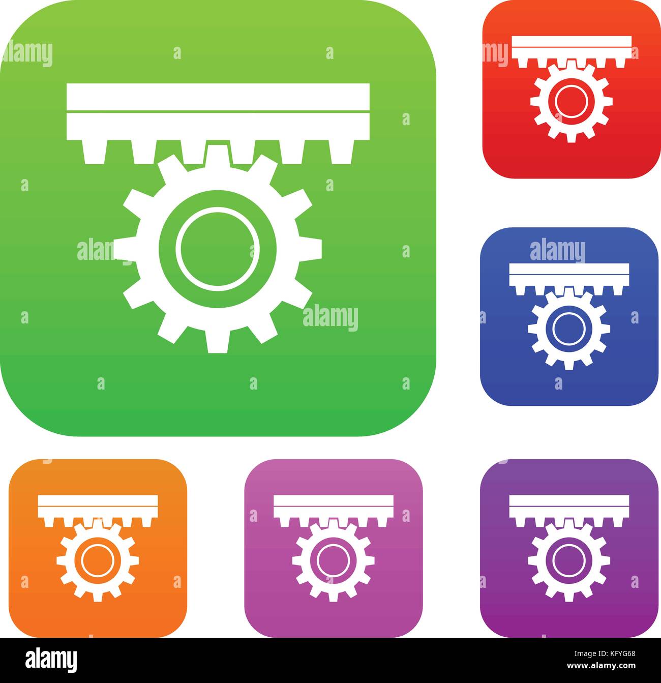 One gear set color hi-res stock photography and images - Alamy