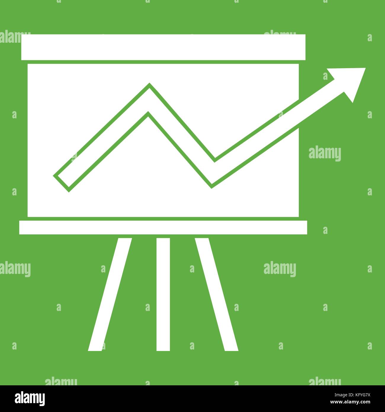 Flip chart with statistics icon green Stock Vector Image & Art - Alamy