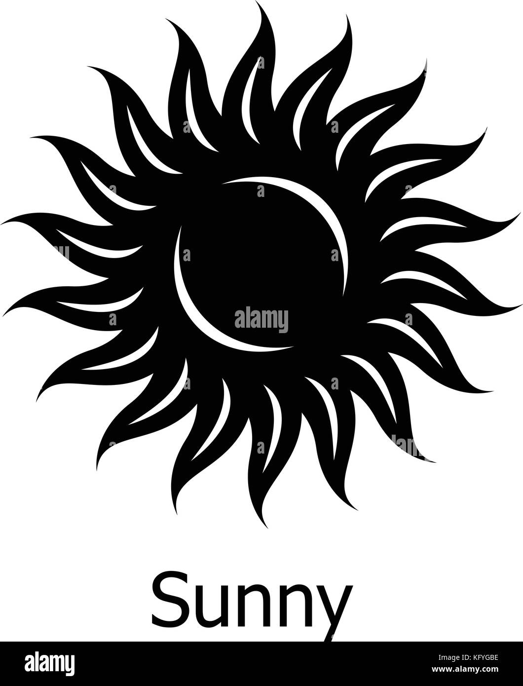 Sunny icon, simple style Stock Vector Image & Art - Alamy