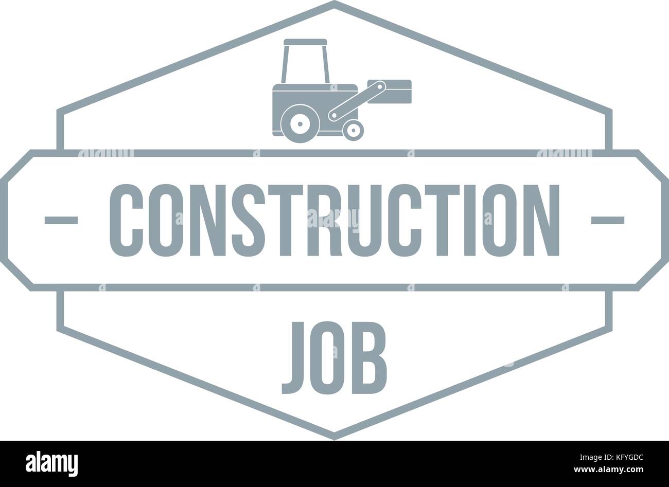 Construction service logo, simple gray style Stock Vector Image & Art ...