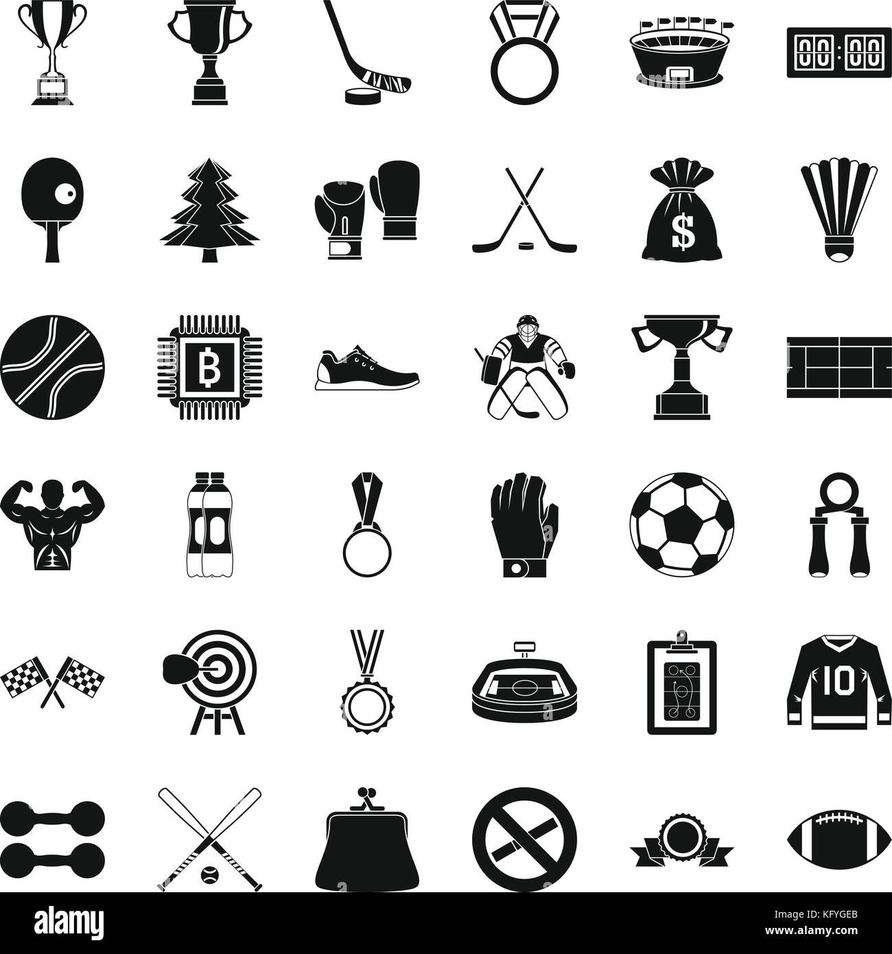 Trophy icons set, simple style Stock Vector Image & Art - Alamy