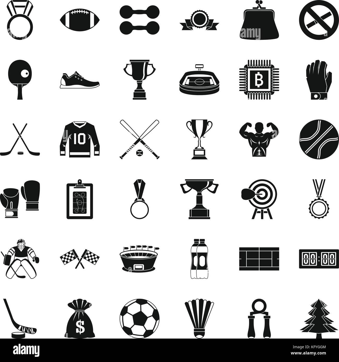 Field icons set, simple style Stock Vector Image & Art - Alamy