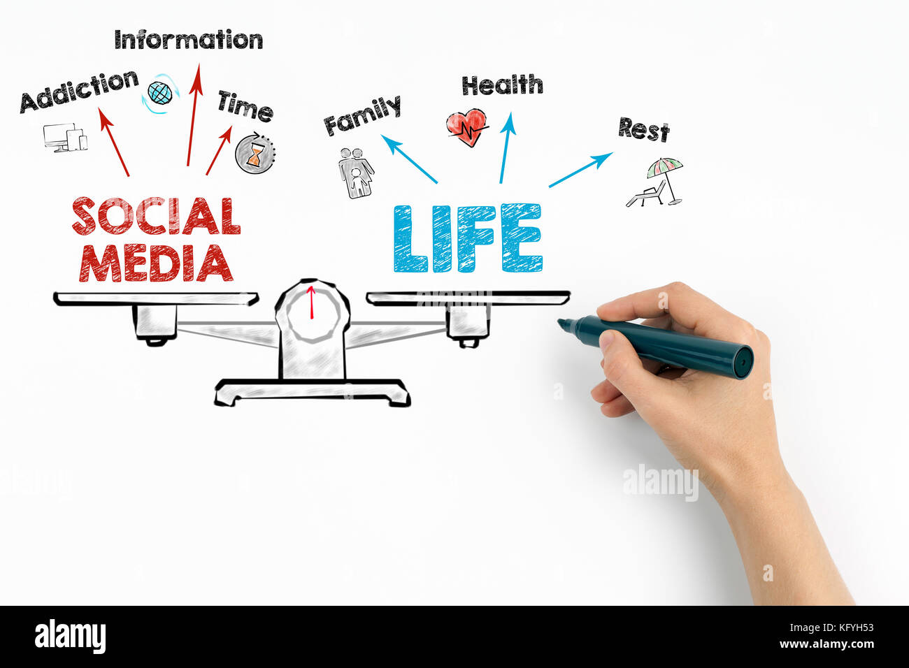 Social media friends content Cut Out Stock Images & Pictures - Alamy