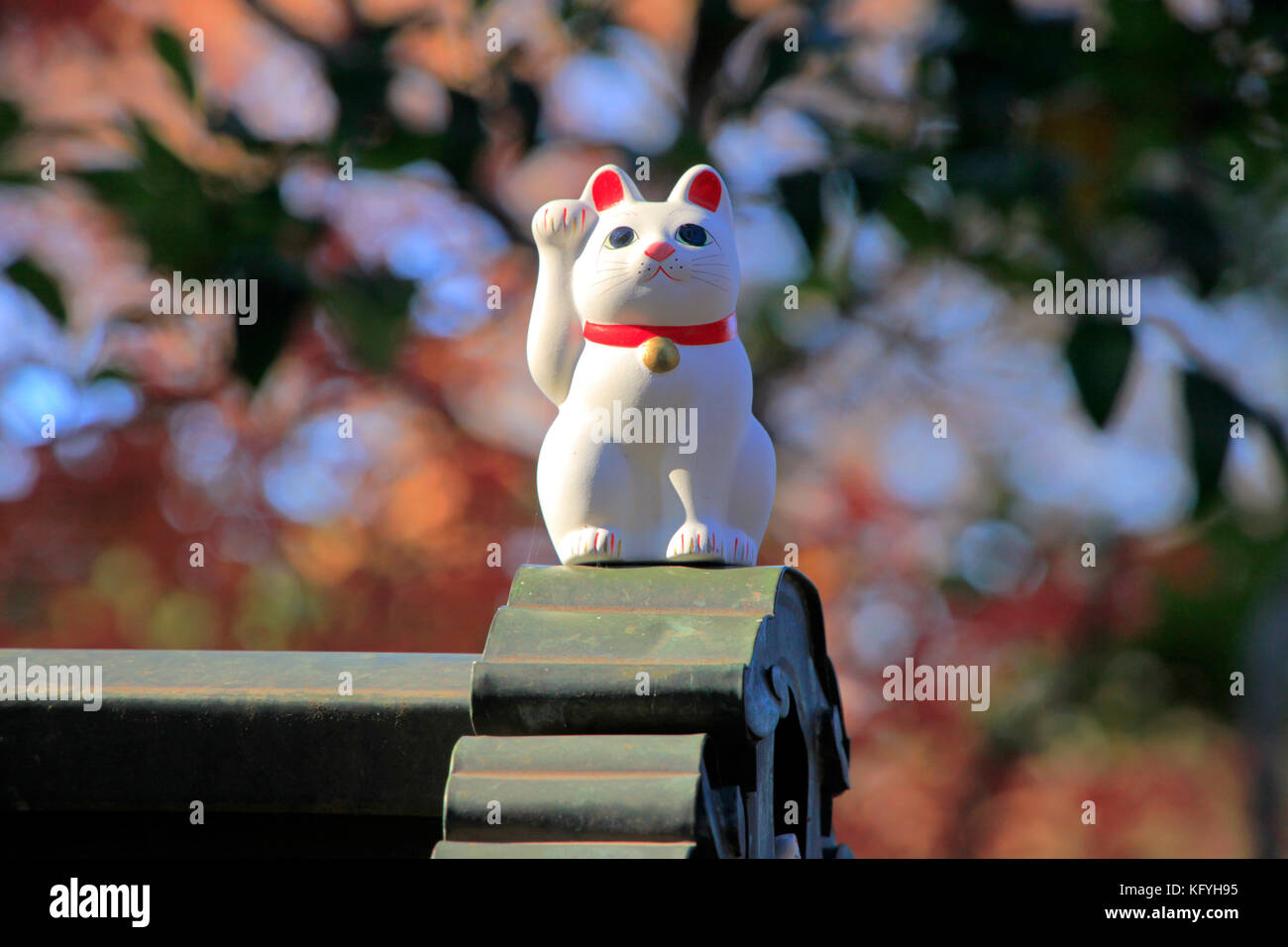 Maneki-Neko Beckoning Cat at Gotokuji Temple in Tokyo Japan Stock Photo ...