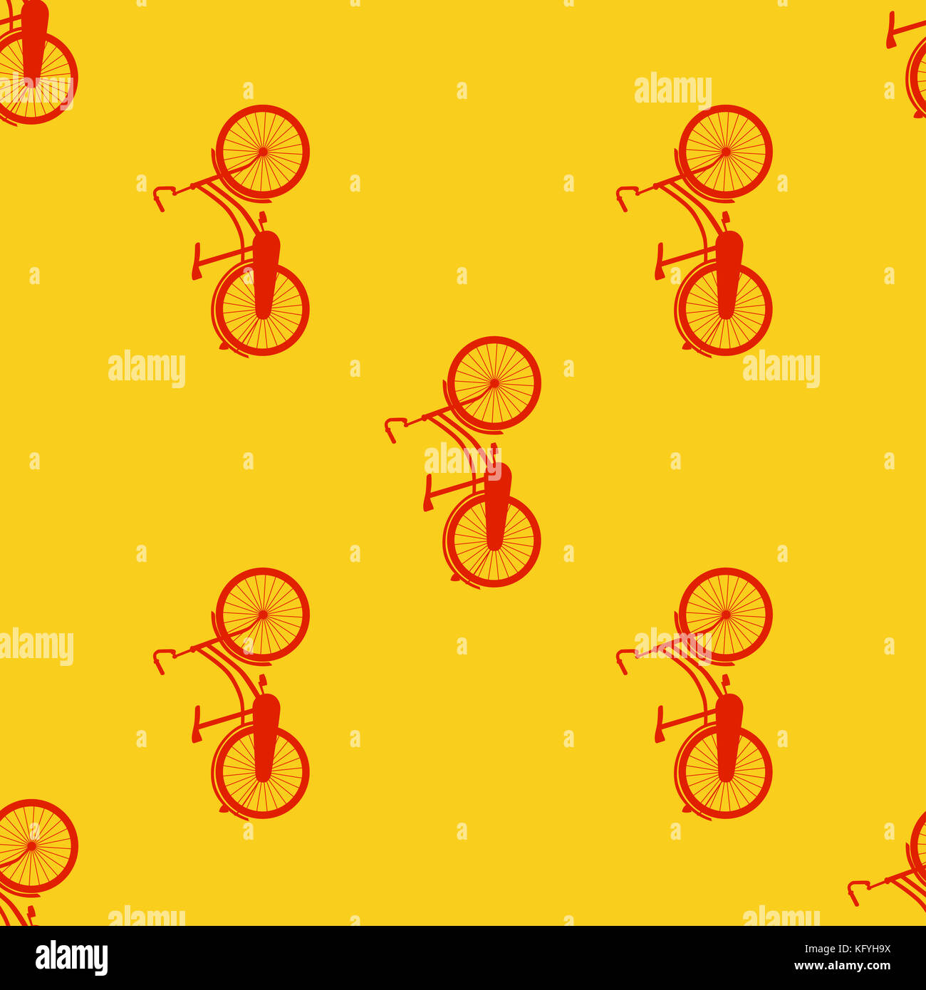 Bicycle pattern wallpaper vintage retro hi-res stock photography and ...