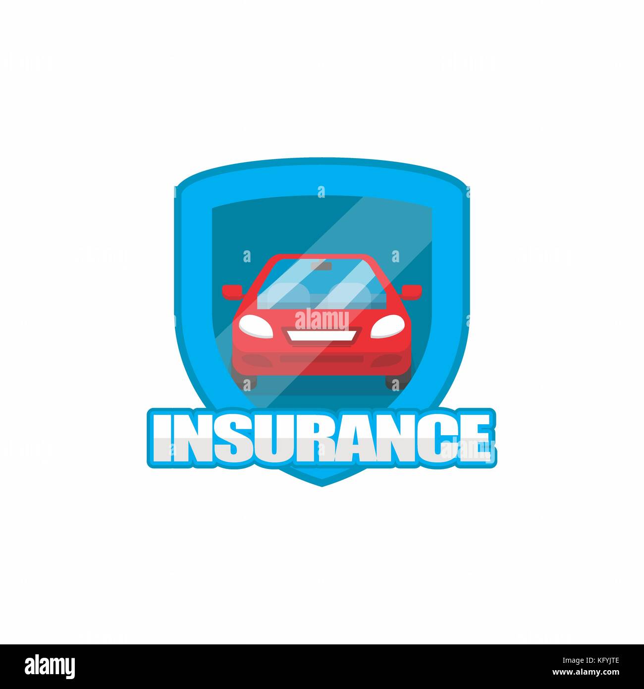 Insured Logo, Icon, Badge, Shield for Insurance Stock Photo - Alamy