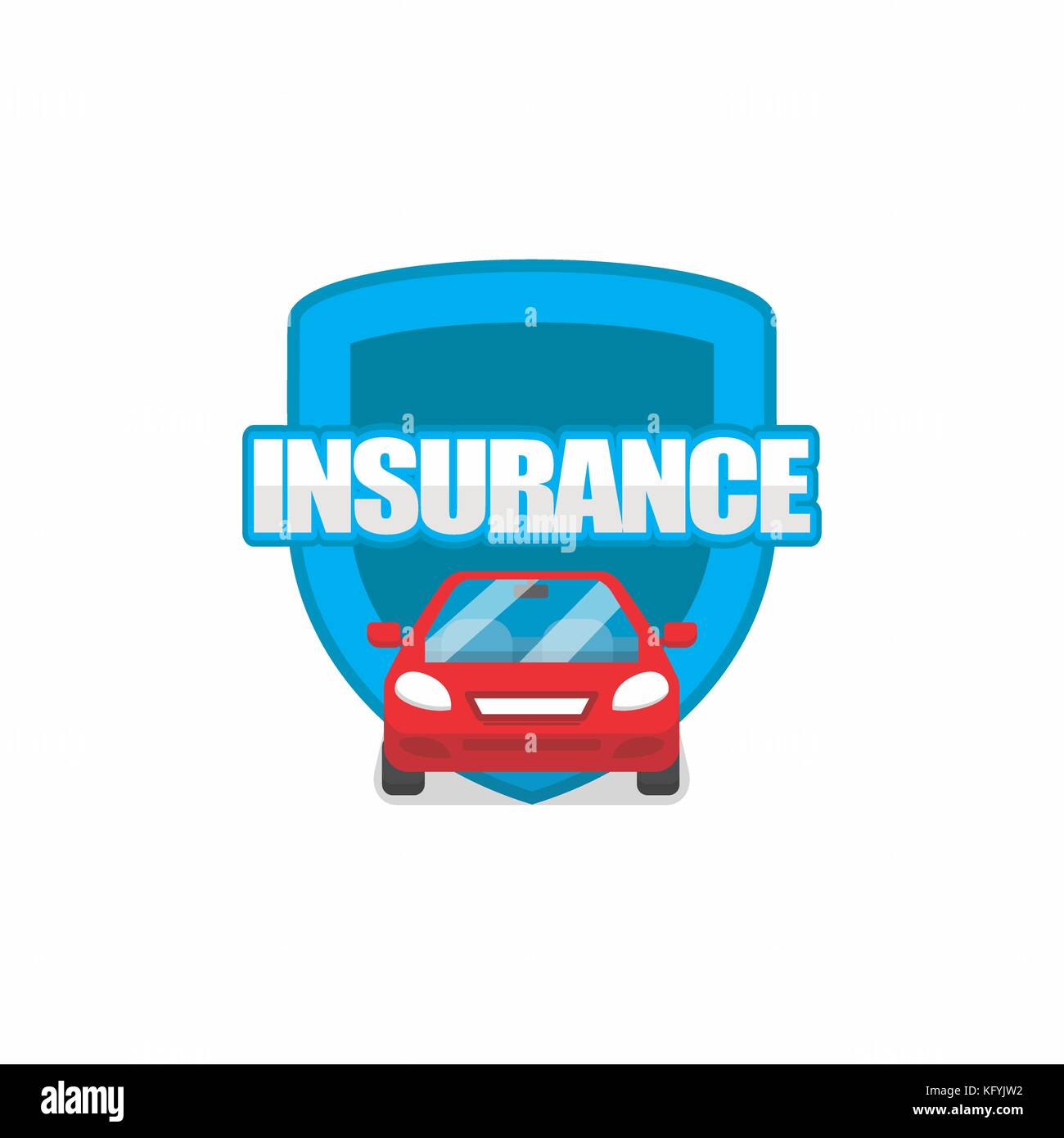 Insured Logo, Icon, Badge, Shield for Insurance Stock Photo - Alamy
