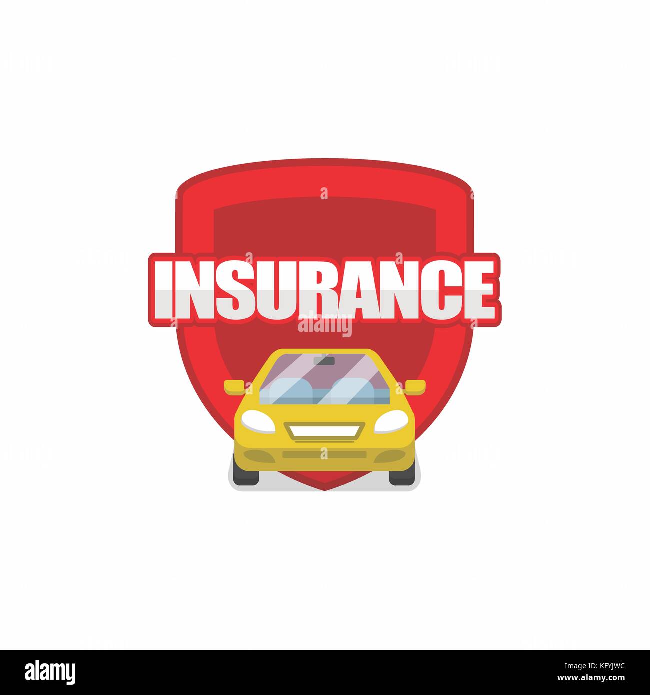 Insured Logo, Icon, Badge, Shield for Insurance Stock Photo - Alamy