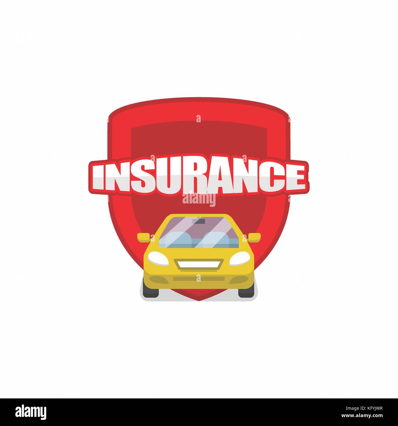 Insured Logo, Icon, Badge, Shield for Insurance Stock Photo - Alamy