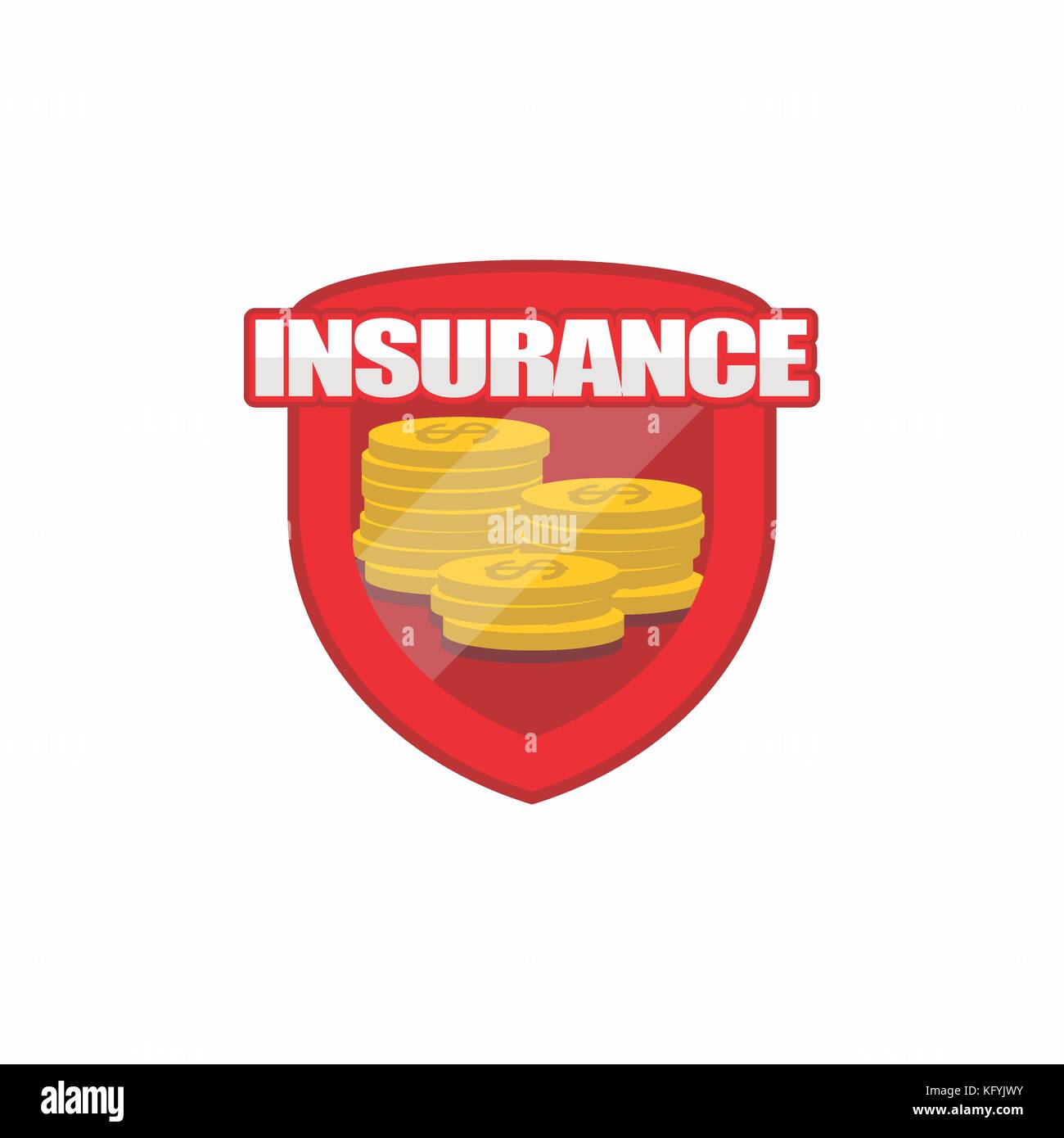 Insured Logo, Icon, Badge, Shield for Insurance Stock Photo - Alamy