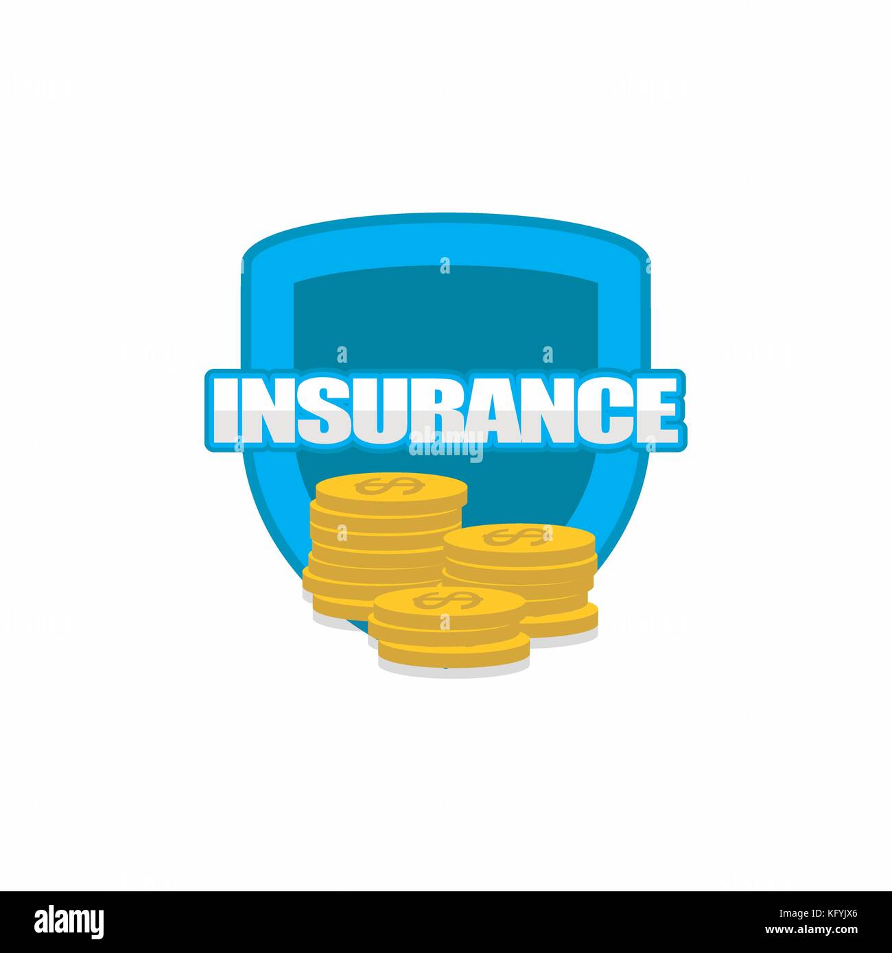 Insured Logo, Icon, Badge, Shield for Insurance Stock Photo - Alamy