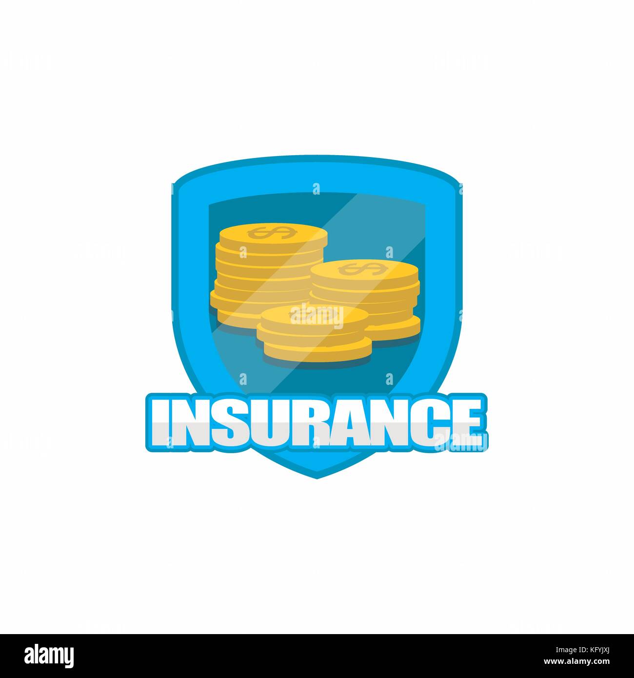 Insured Logo, Icon, Badge, Shield for Insurance Stock Photo - Alamy