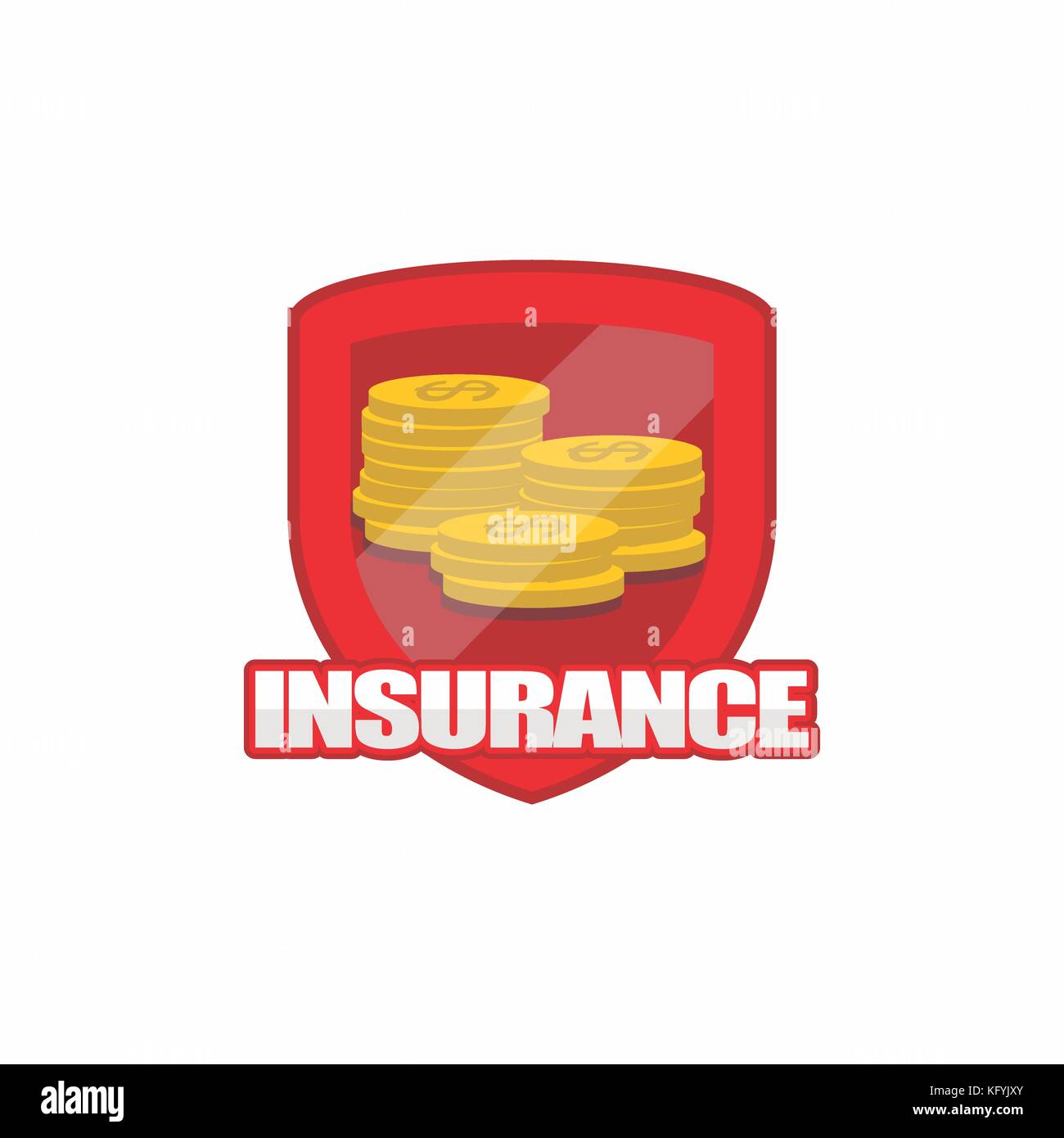 Insured Logo, Icon, Badge, Shield for Insurance Stock Photo - Alamy