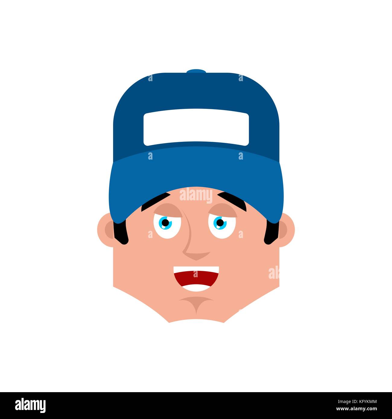 Plumber Happy emotion avatar. fitter merry emoji face. Vector ...