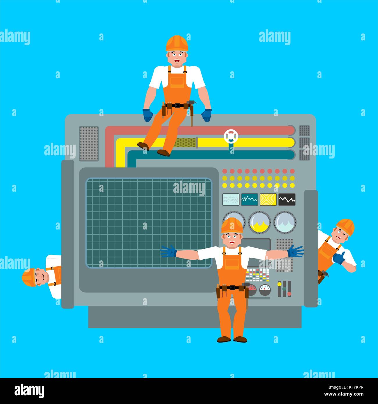 Machinery technician Stock Vector Images - Alamy