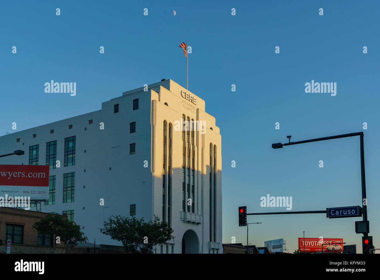 Glendale, OCT 28: Sunset exterior view of the CBRE building on OCT 28 ...