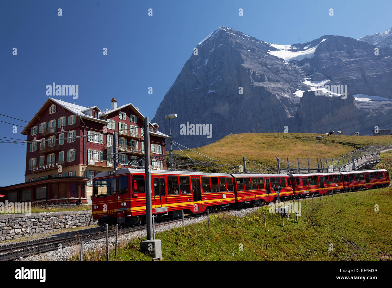 Bern bernese alps railway train hi-res stock photography and images - Alamy