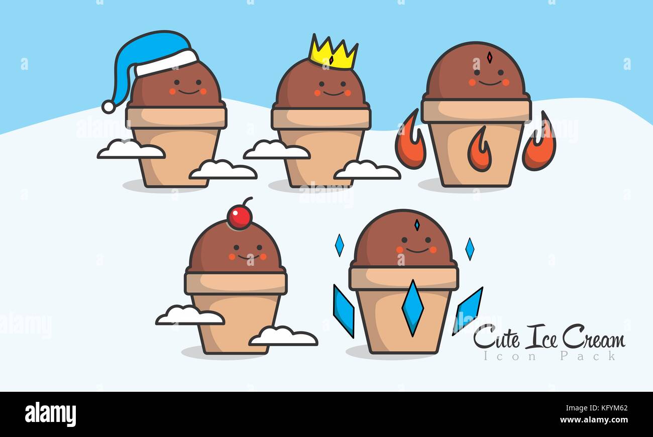 Cute ice cream hi-res stock photography and images - Alamy