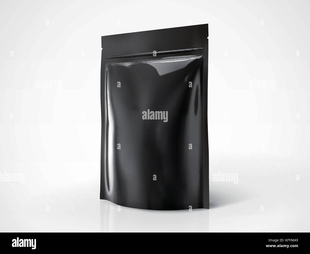 Blank doy pack mockup, black color package for design uses in 3d ...