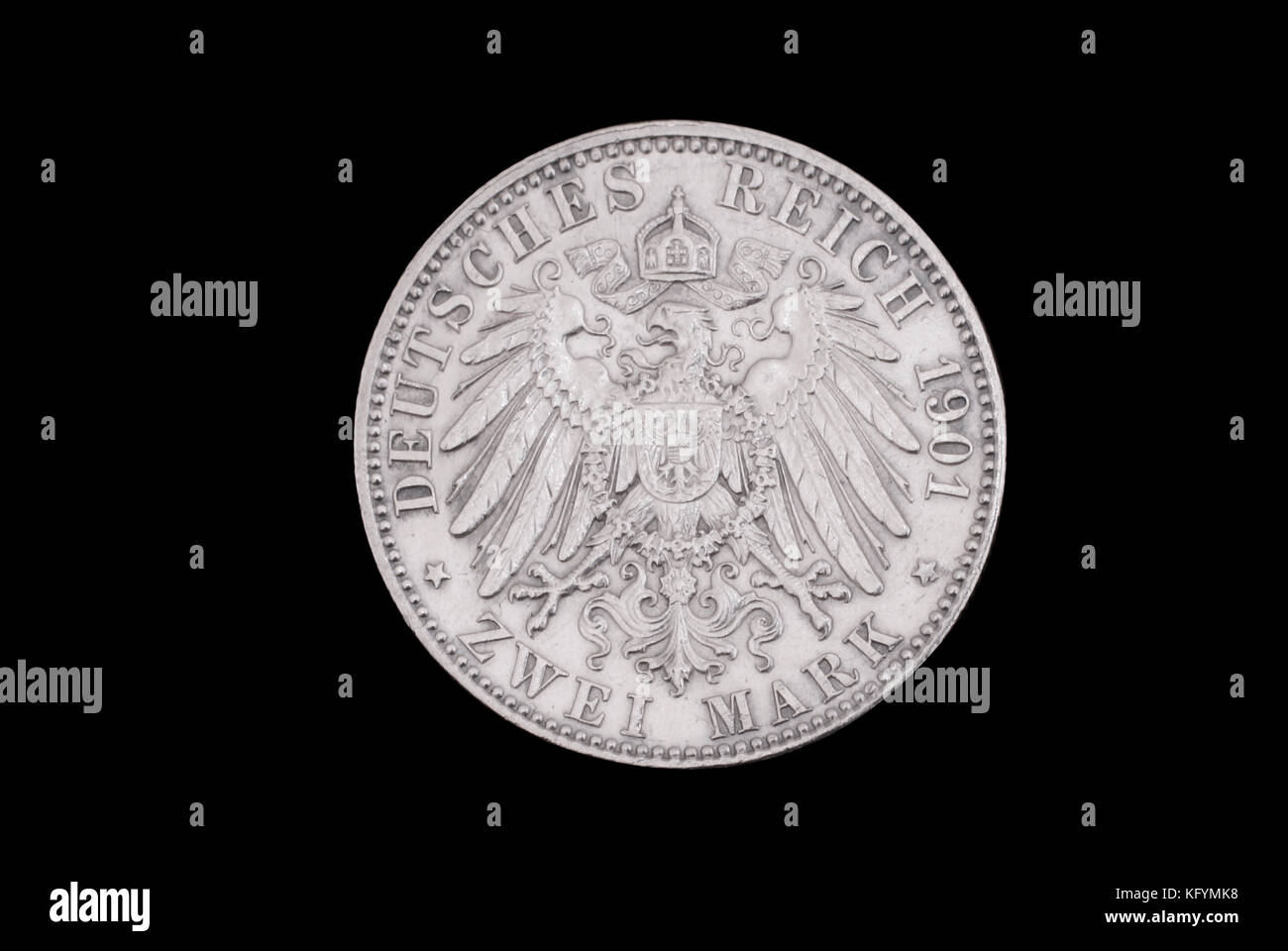 German empire. German old silver coin (kings Friedrich and Wilhelm II ...