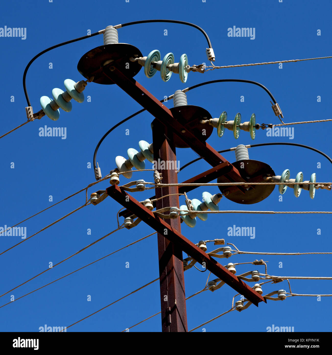 in australia the concept of power line with electrical pole in the ...