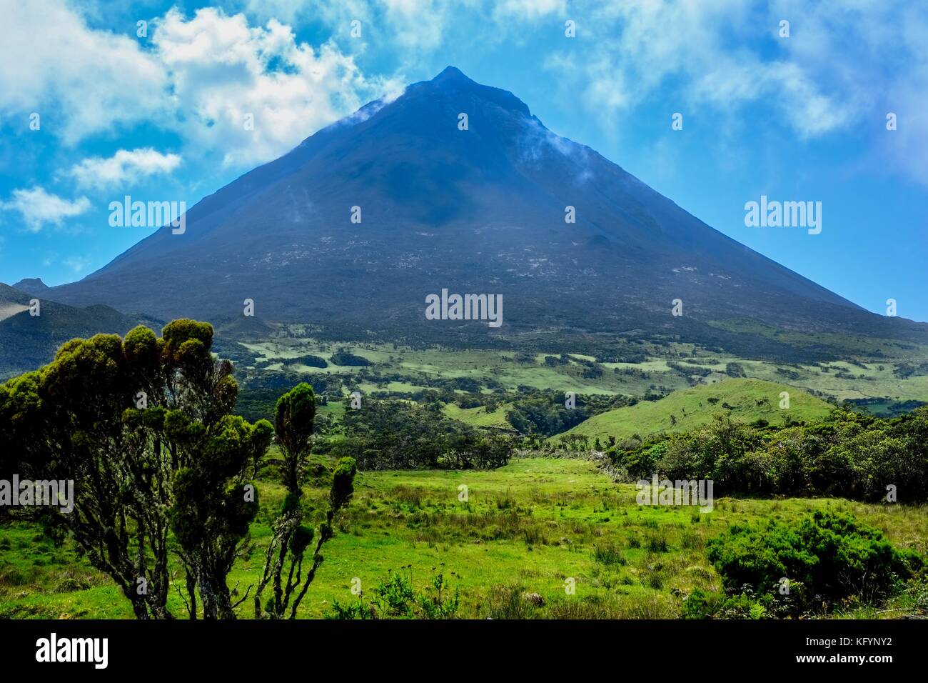Mount Pico, dormant volcano on Pico island in the Azores Stock Photo ...