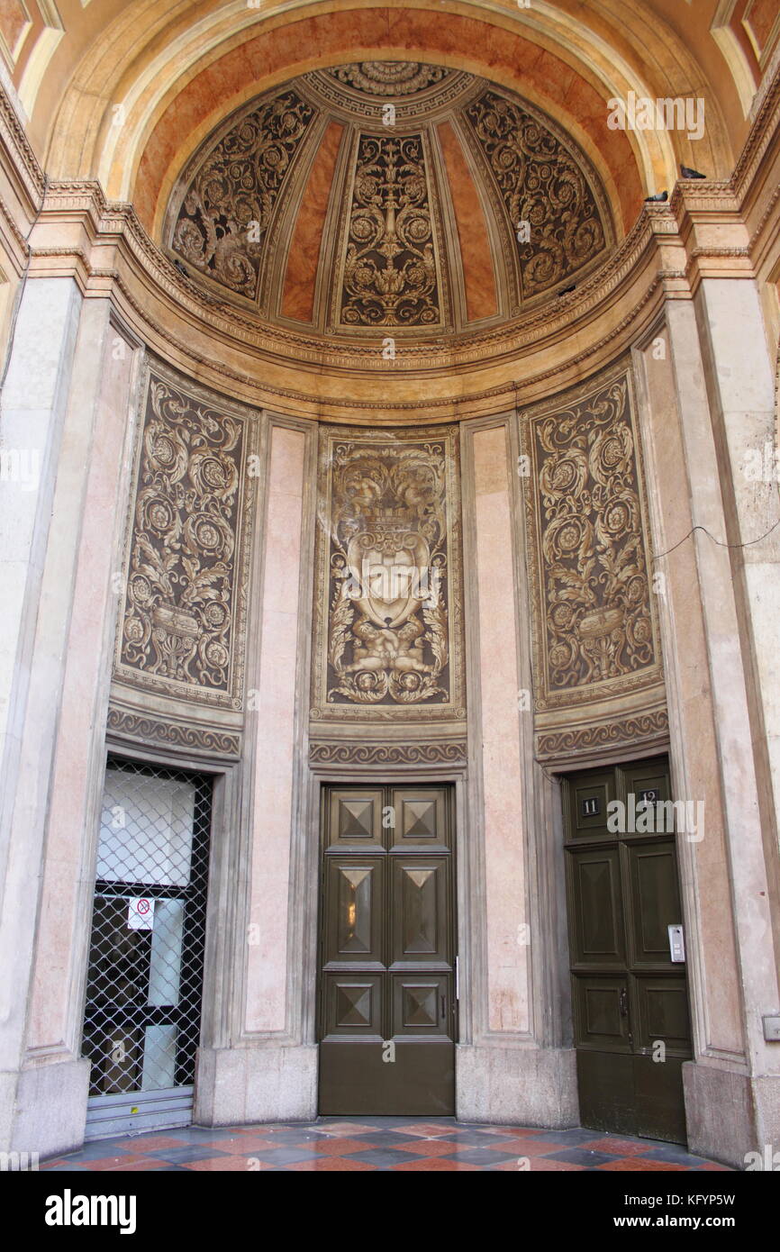Renaissance entrance door in Milan, Italy Stock Photo - Alamy