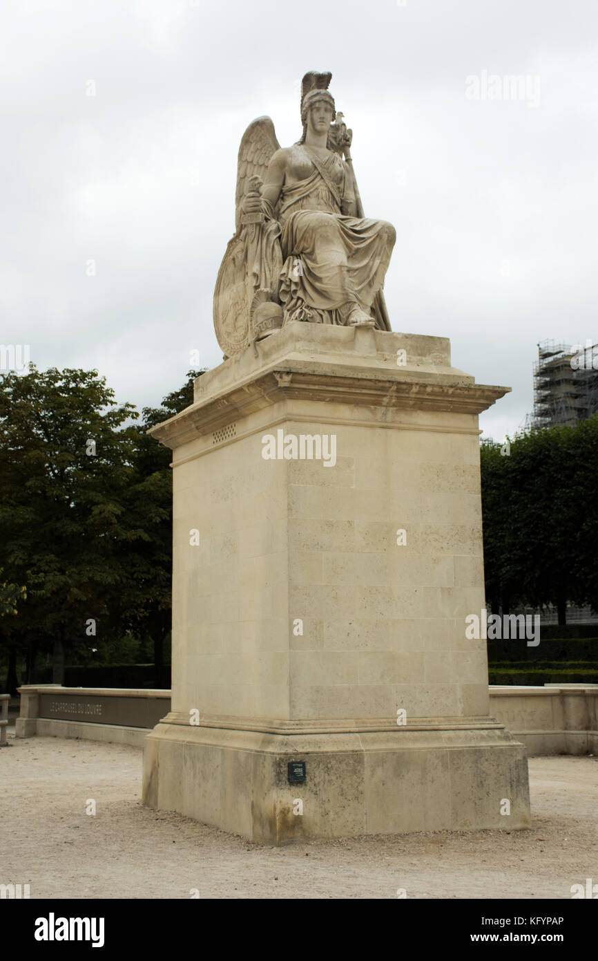 Allegory statue of Victorious France at Carrousel Arc de Triomphe or ...