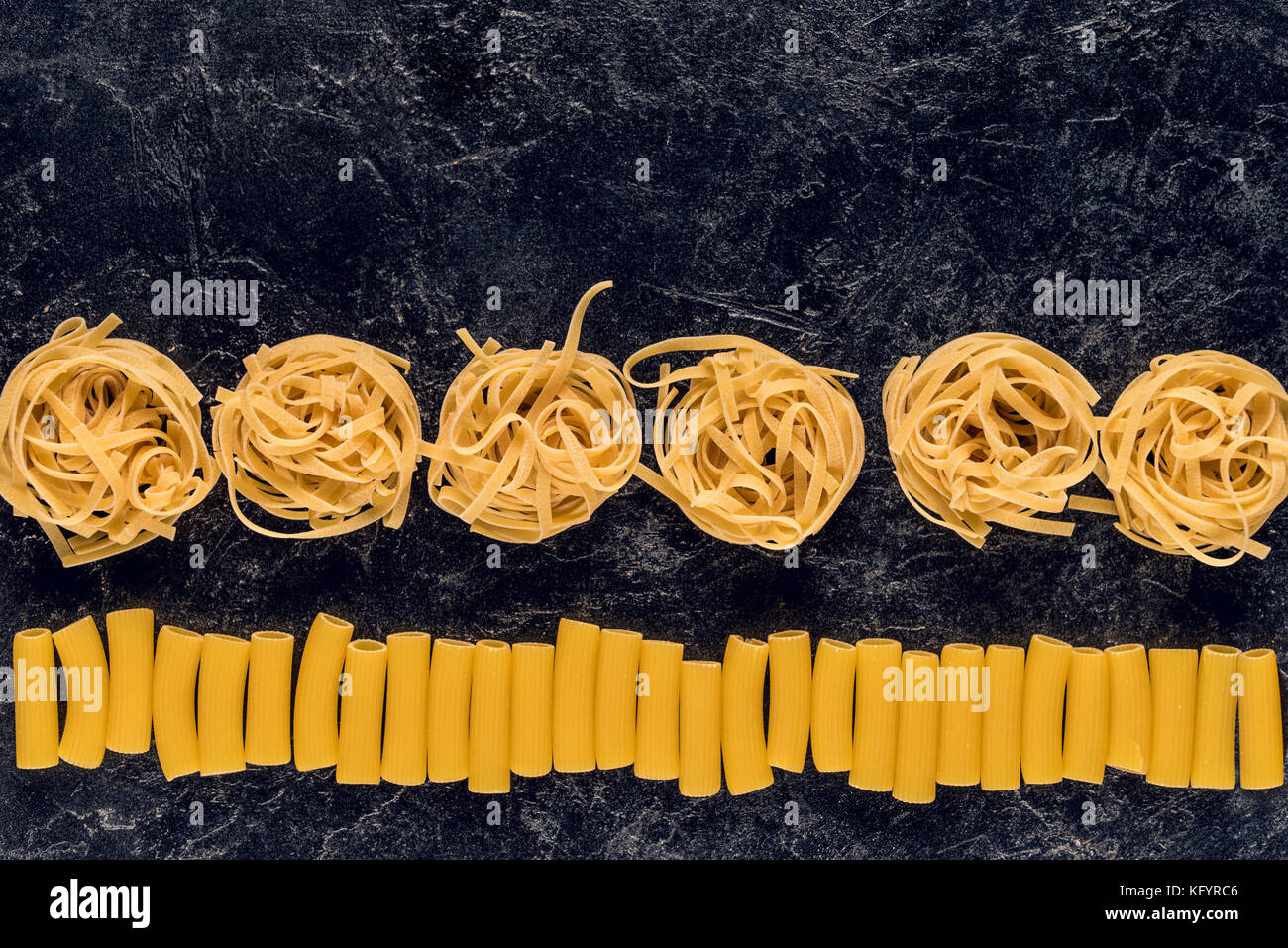 two types of pasta Stock Photo - Alamy