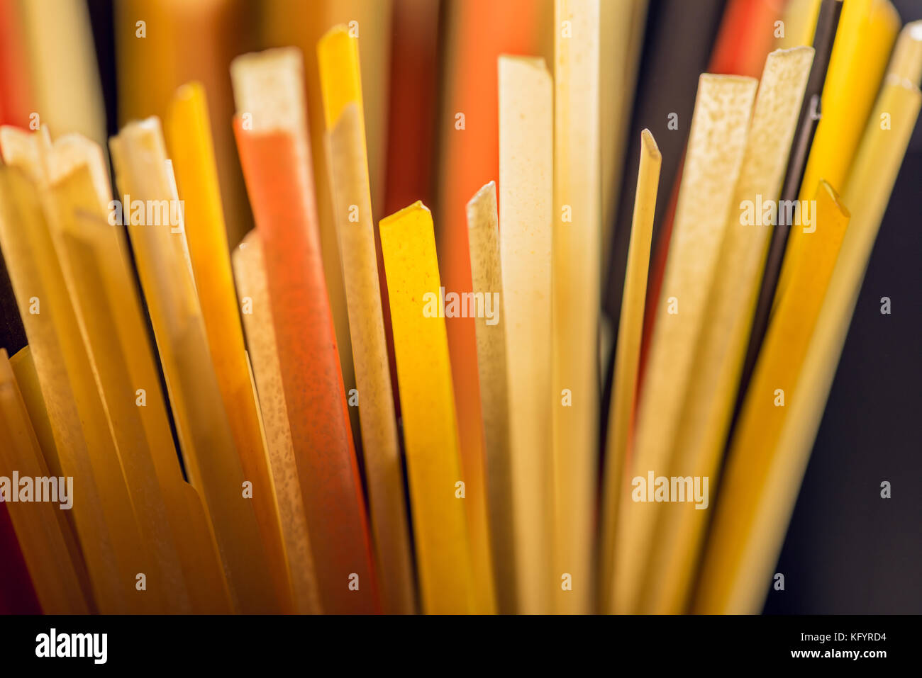 colored raw spaghetti Stock Photo - Alamy