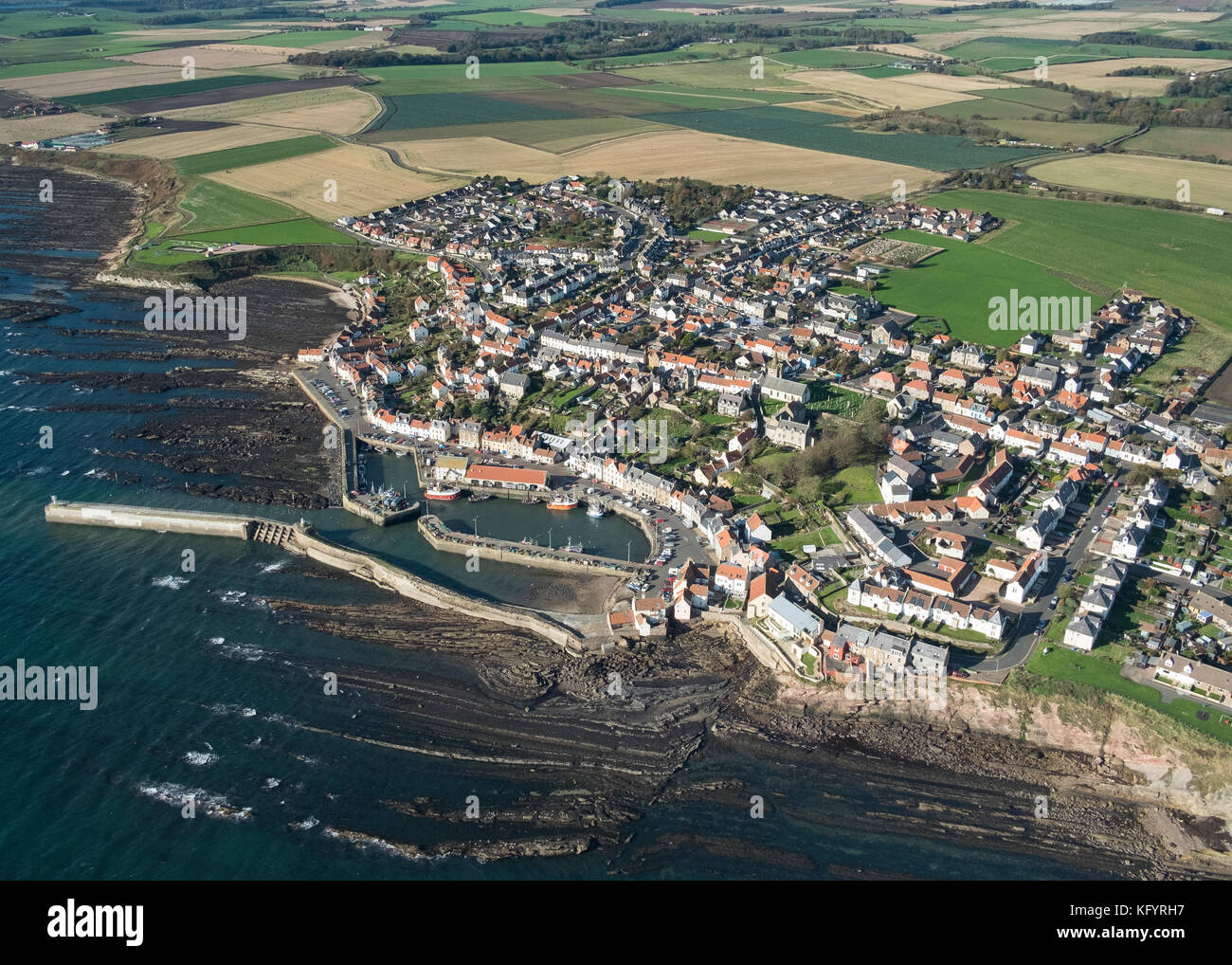 Pittenweem, Fife, from the air Stock Photo - Alamy