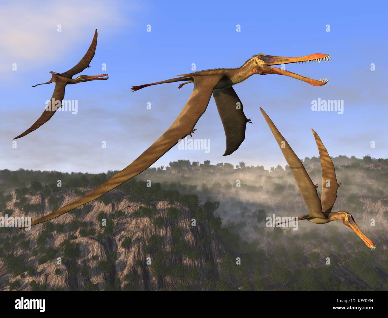 original pterosaur 3d render Stock Photo - Alamy