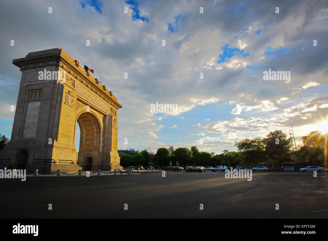 Arcul de Triumf Arch of Triumph Bucharest Romania Stock Photo - Alamy