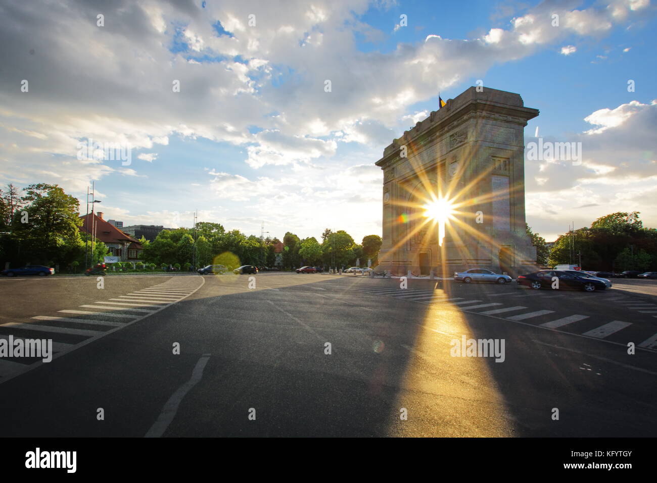 Arcul de Triumf Arch of Triumph Bucharest Romania Stock Photo - Alamy