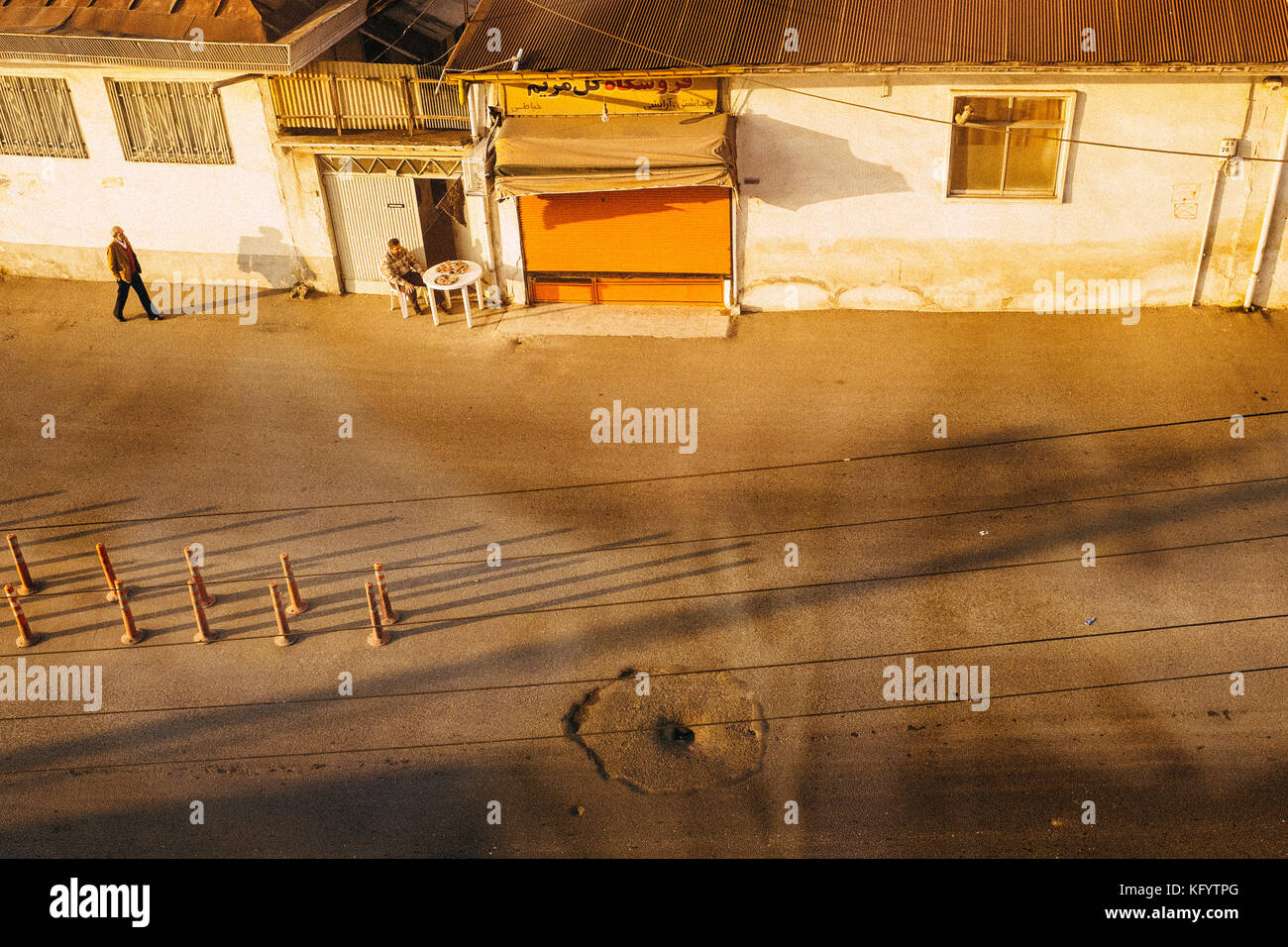 Rasht, Iran - December 26, 2013. View of Rasht from a window. Rasht is ...