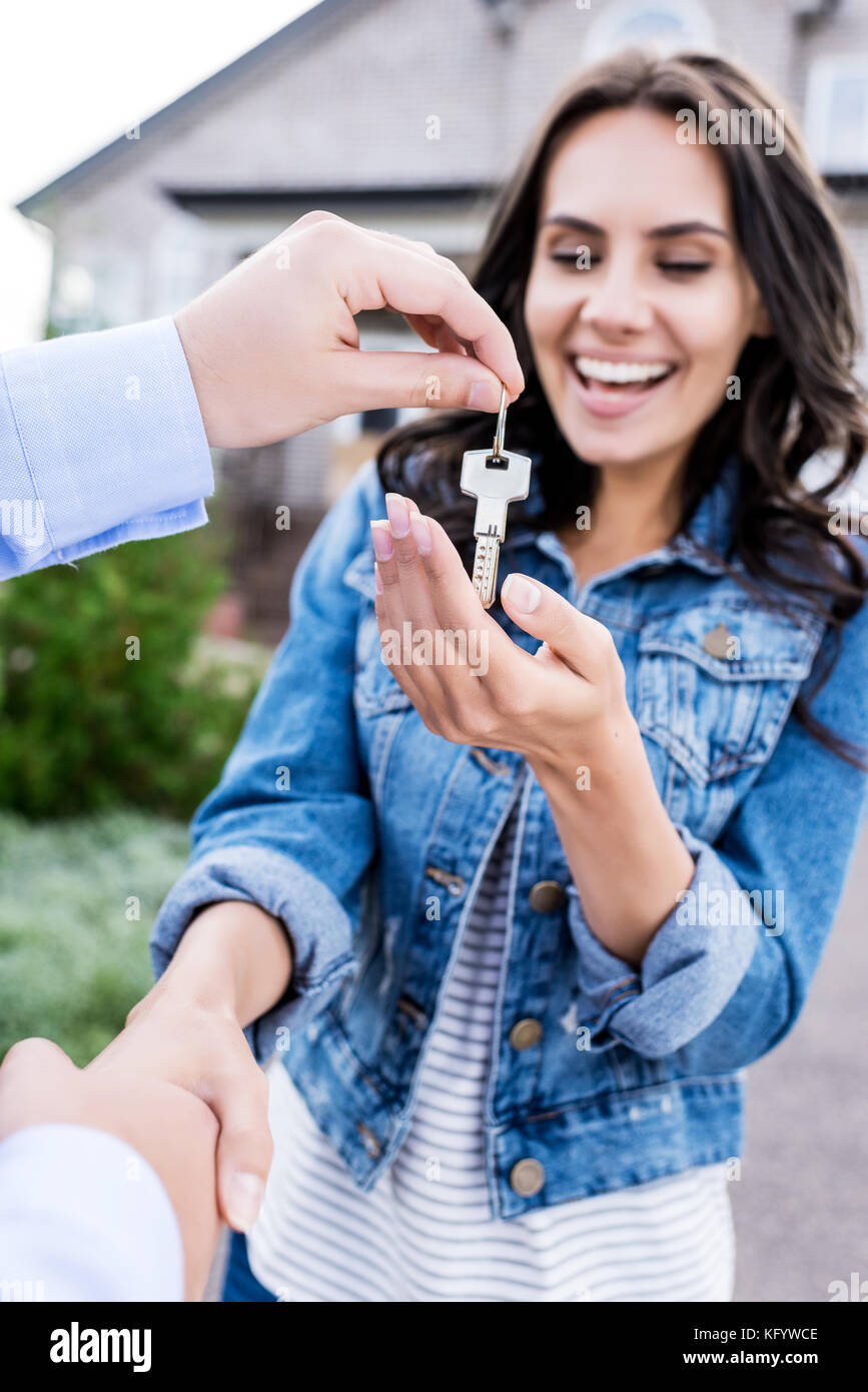 woman buying new house Stock Photo - Alamy