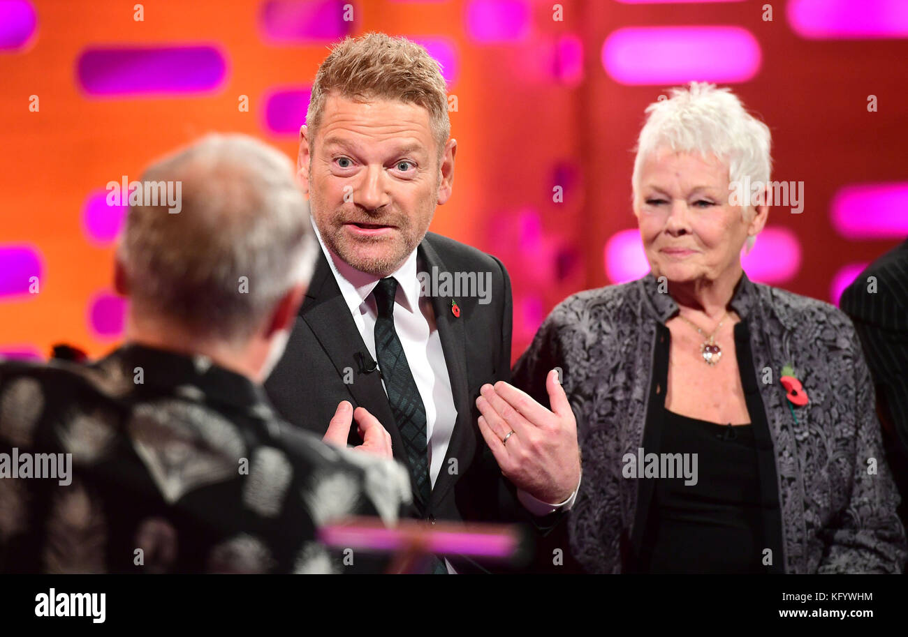 (From the left) Graham Norton, Sir Kenneth Branagh and Dame Judi Dench ...