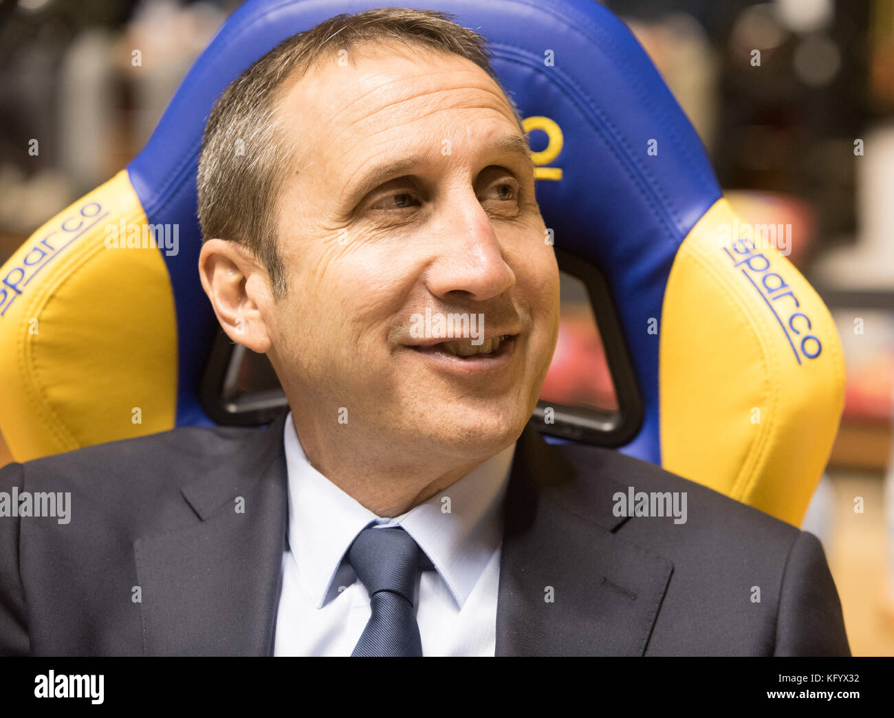 Turin, Italy. 01st Nov, 2017. The head coach of Darussakafa Istanbul ...