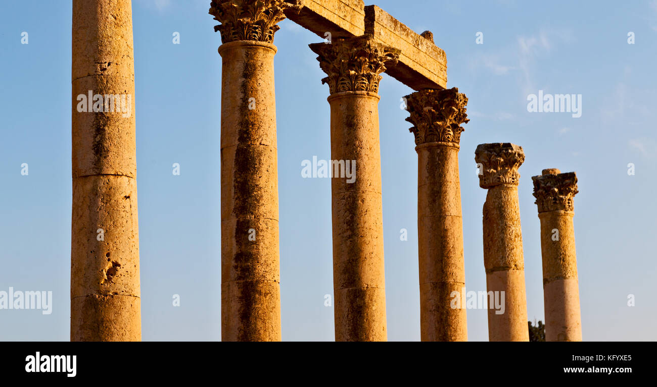 in jerash jordan the antique column and archeological site classical ...