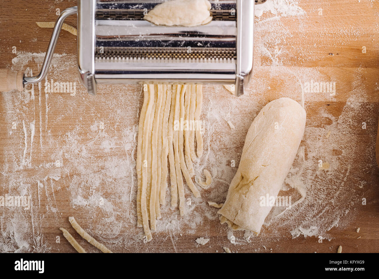 Home made traditional Italian Tagliatelle paste Stock Photo - Alamy