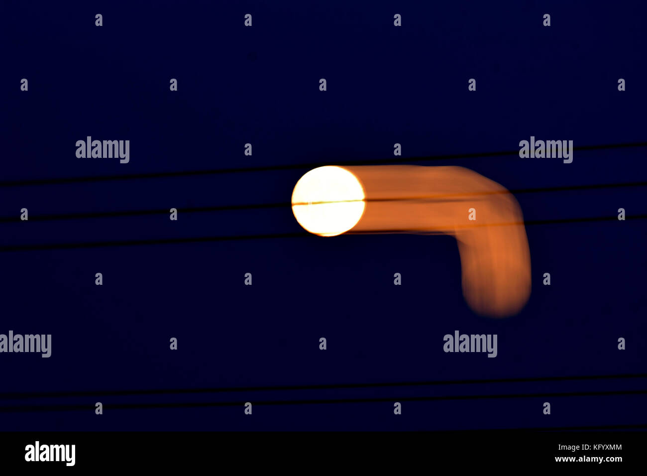 full moon between electric wires Stock Photo - Alamy