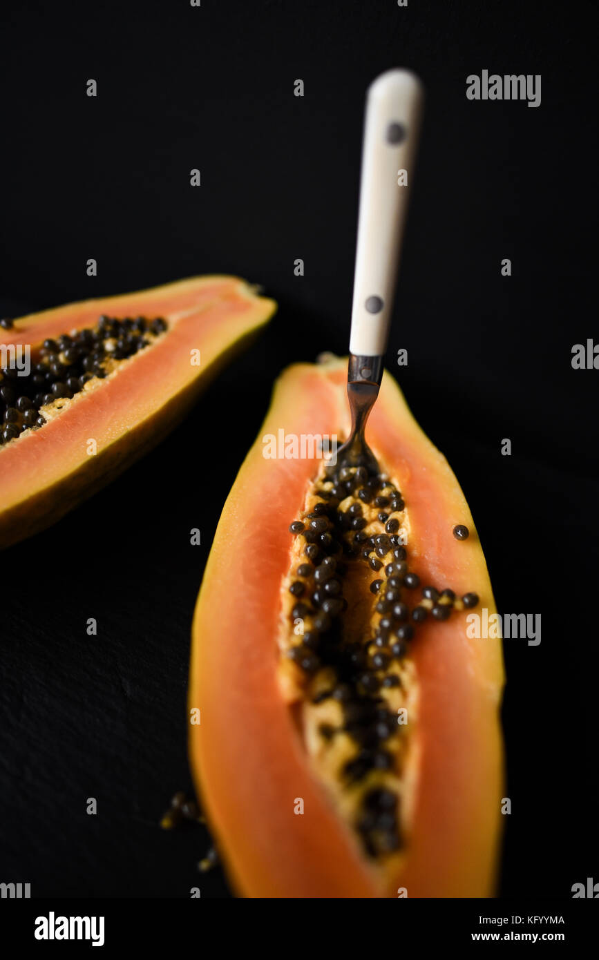 Papaya texture hi-res stock photography and images - Alamy