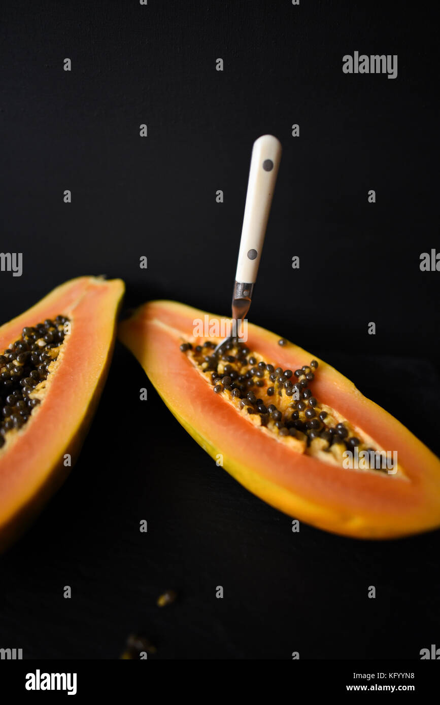 Papaya texture hi-res stock photography and images - Alamy